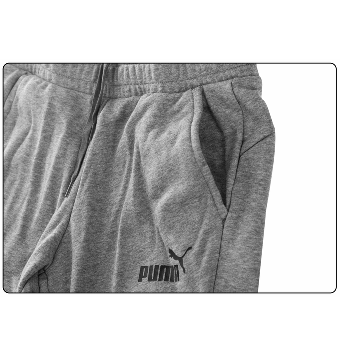 PUMA SPODNIE MĘSKIE DRESOWE BAWEŁNIANE ESS SLIM PANTS FL GRAY 586748 03