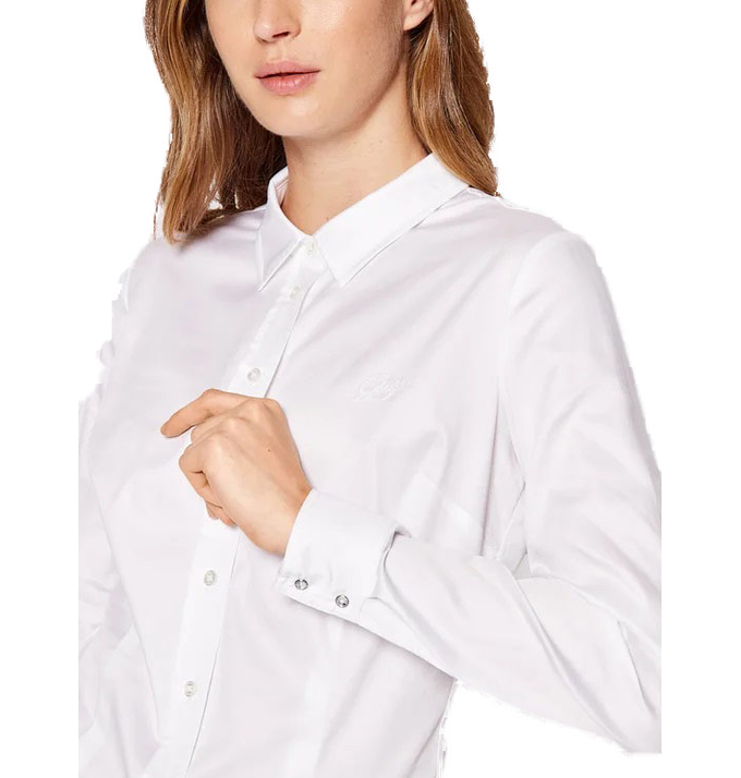 GUESS KOSZULA DAMSKA LS CATE SHIRT WHITE W2YH41WAF10 G011