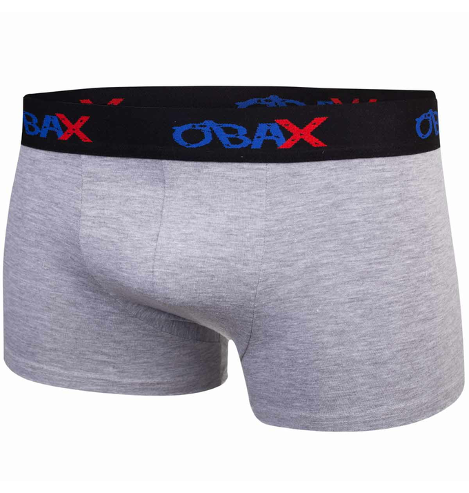 OBAX BOKSERKI MĘSKIE MAJTKI UNDERWEAR 3P CZARNE/CZERWONE/SZARE