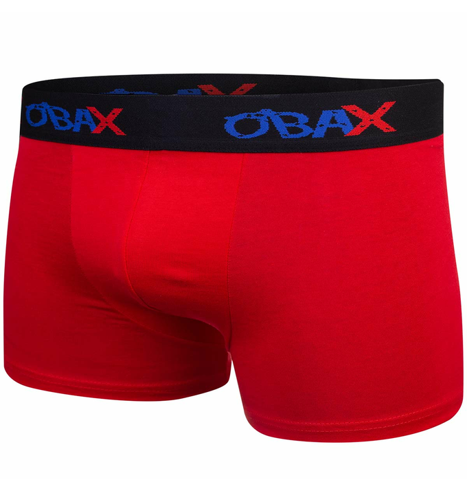 OBAX BOKSERKI MĘSKIE MAJTKI UNDERWEAR 3P CZARNE/CZERWONE/SZARE