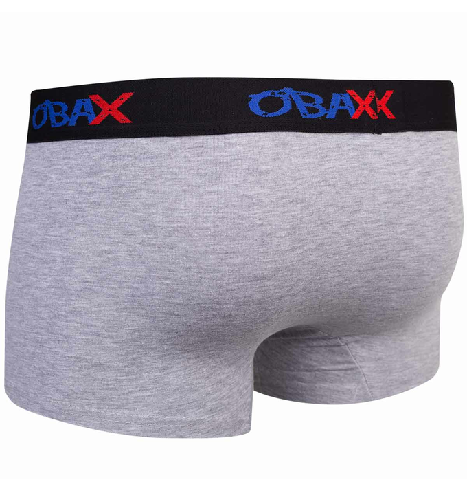 OBAX BOKSERKI MĘSKIE MAJTKI UNDERWEAR 3P NIEBIESKIE/SZARE/CZERWONE