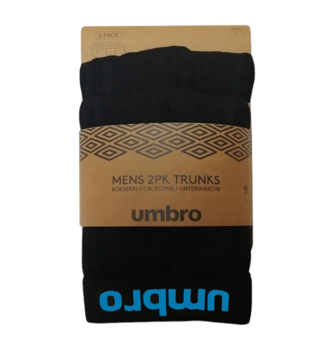 UMBRO BOKSERKI MĘSKIE MAJTKI 2P CZARNE
