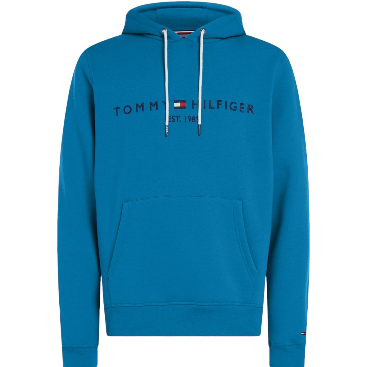 TOMMY HILFIGER OCIEPLANA BLUZA MĘSKA TOMMY LOGO HOODY NIEBIESKA ...