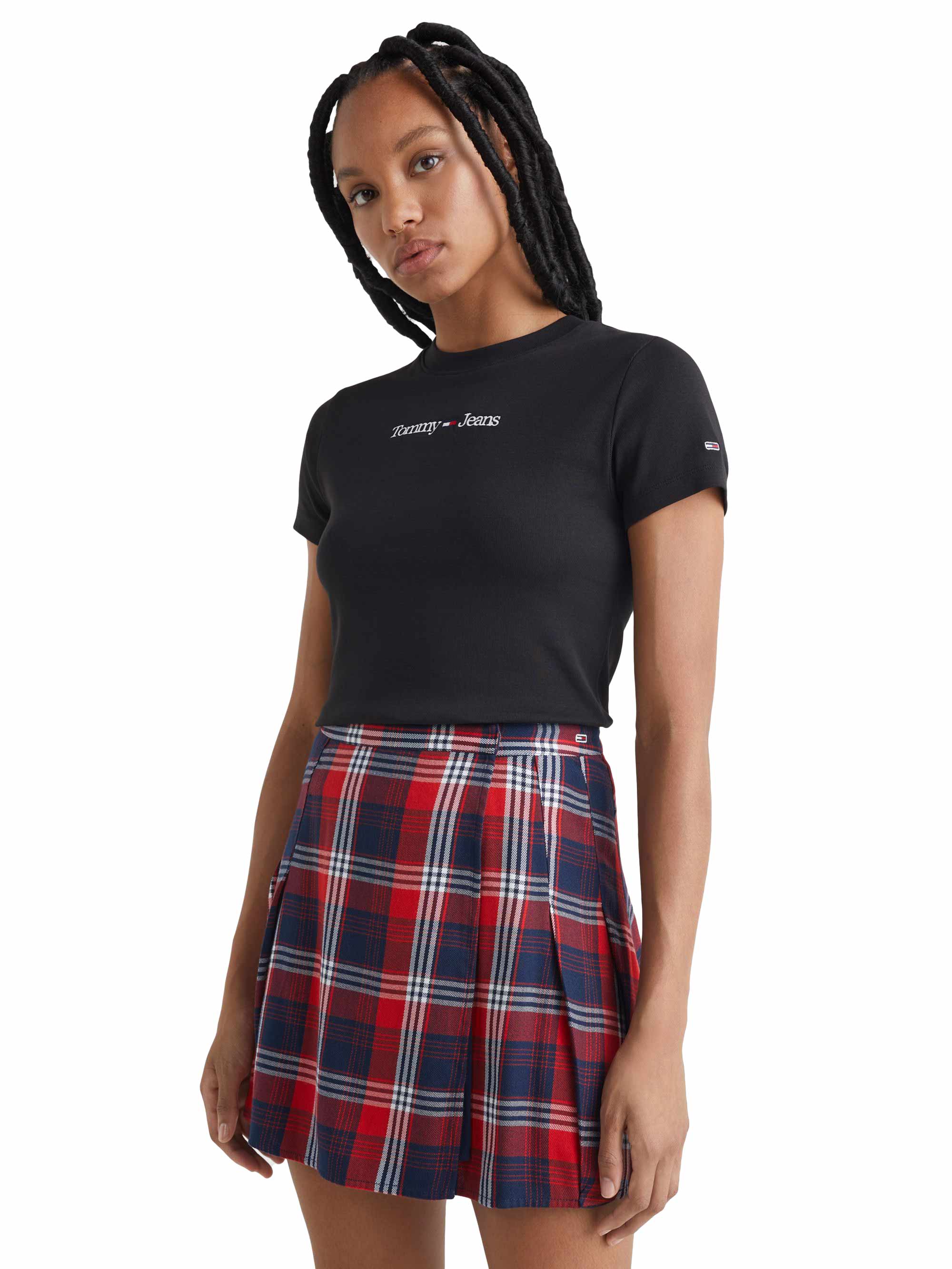 Tommy Hilfiger Koszulka Damska T-Shirt Tjw Baby Serif Linear Ss Black ...